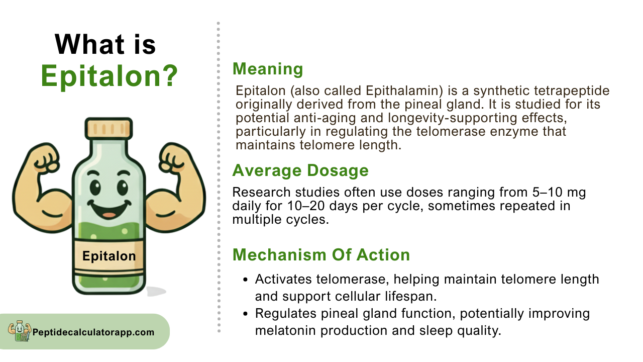 Epitalon (Epithalon) Dosage, Mechanism & Benefits - Online Peptide ...